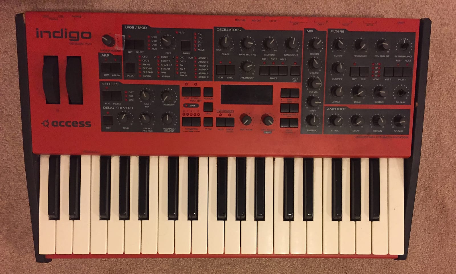 MATRIXSYNTH: Custom Red Access Indigo 2 Synthesizer