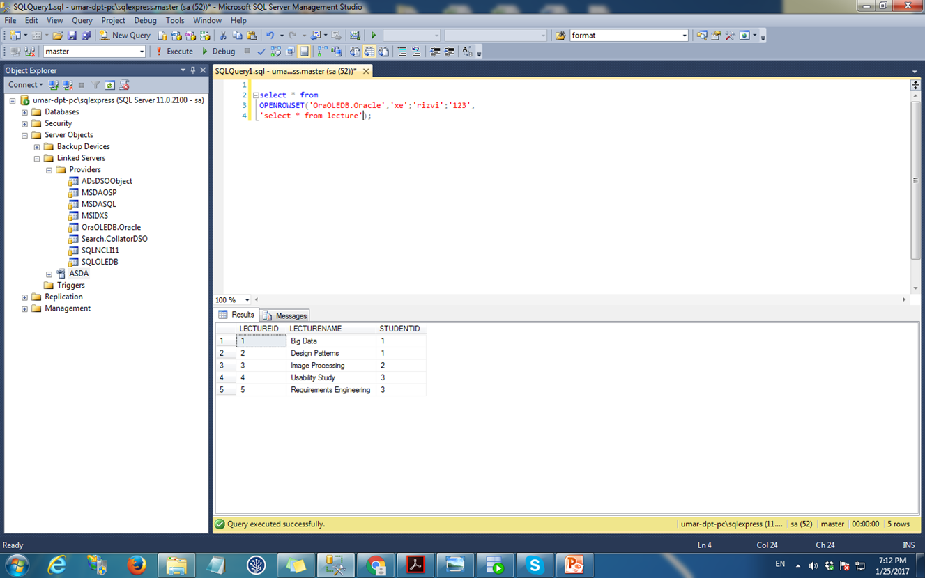 Technology Creating Linked Server In Microsoft Sql Server With Oracle