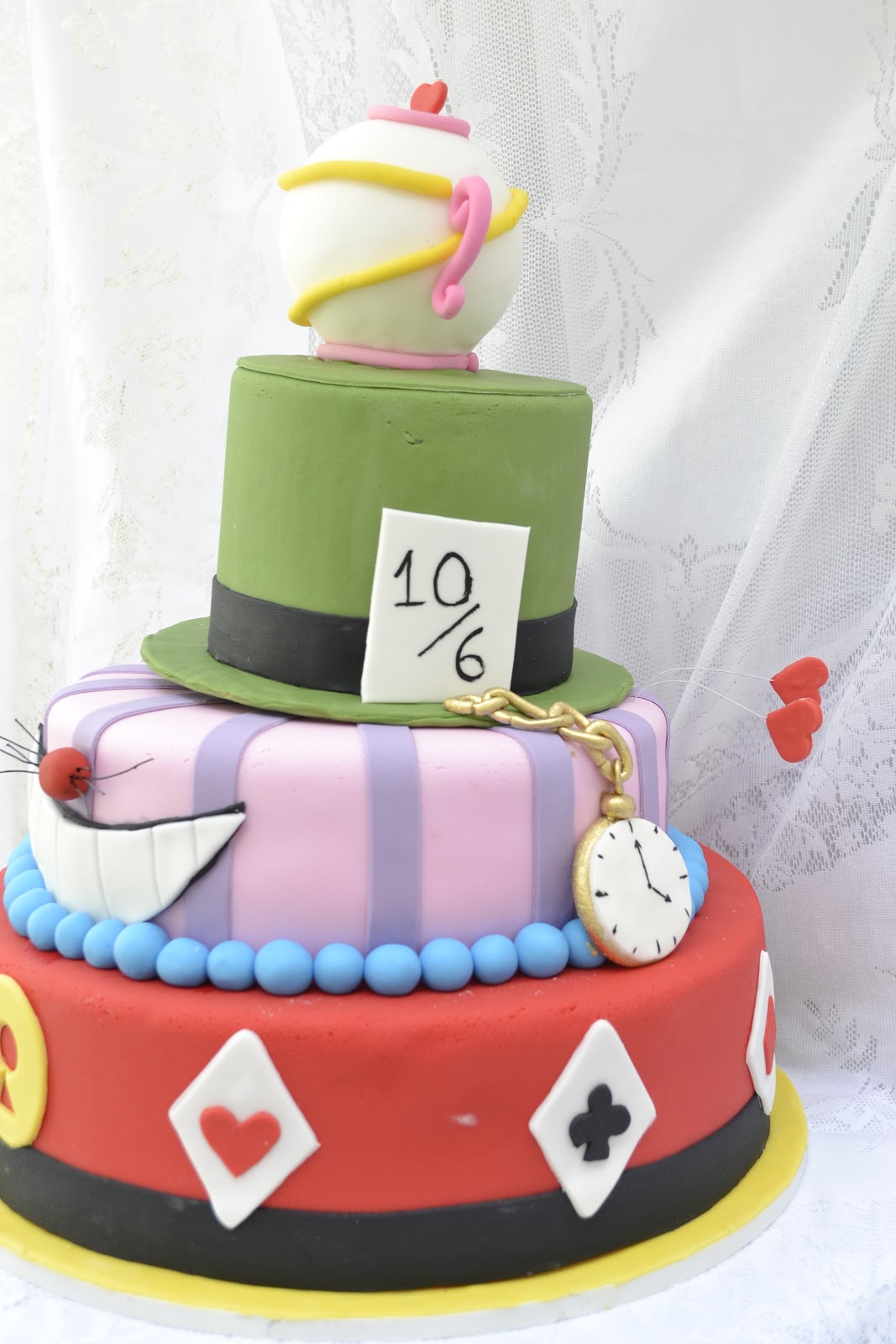 Karen Nakamura - Gifts from the kitchen: Bolo decorado Alice no País ...