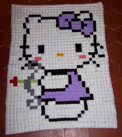 Beautiful Skills - Crochet Knitting Quilting : Pixel Hello Kitty ...
