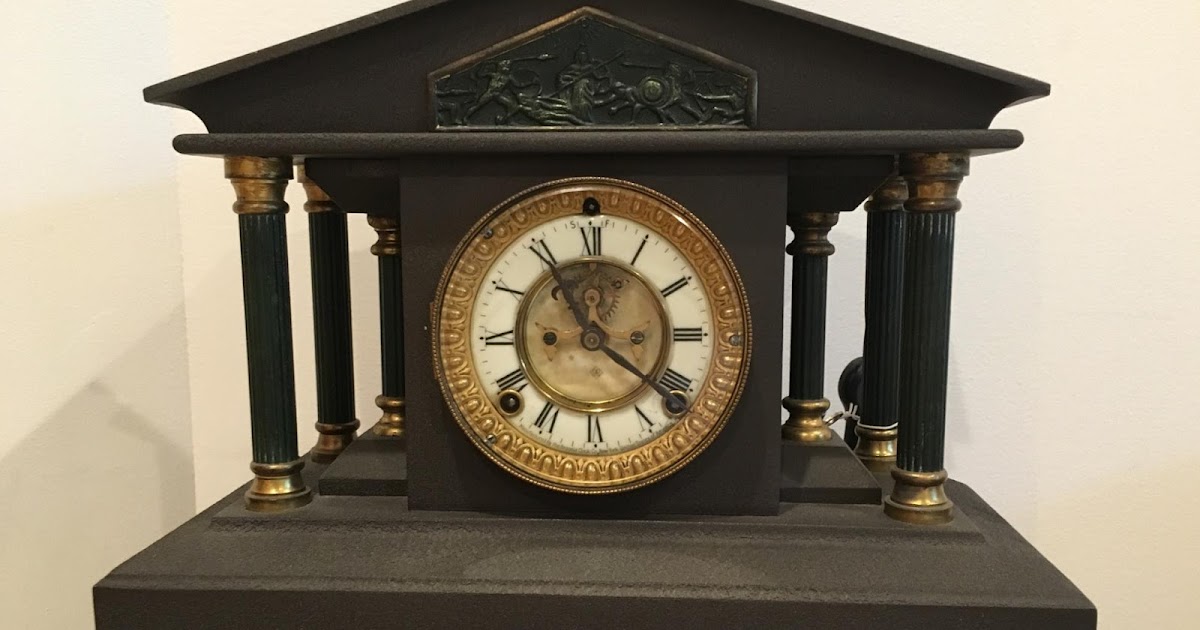 ANSONIA CAST IRON MANTLE CLOCK