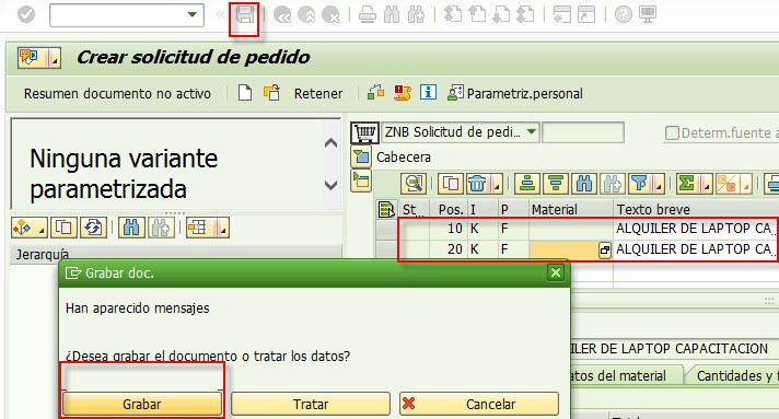 MISAPIZU: Crear SOLPED con Maestro de Servicios.