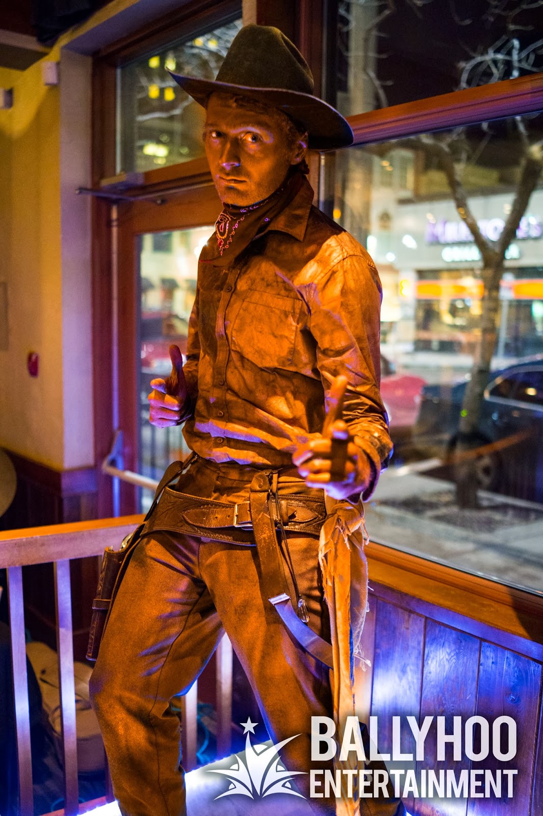 The Copper Cowboy: Living Statue: A Copper Cowboy Living Statue Trio ...