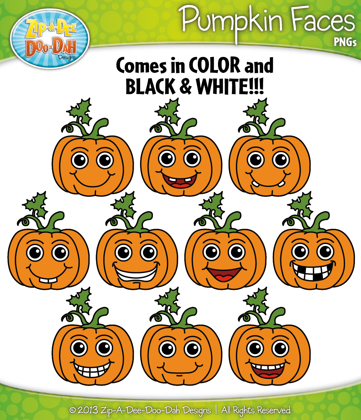 Zip-A-Dee-Doo-Dah Designs: Character Faces Clipart Mega Bundle