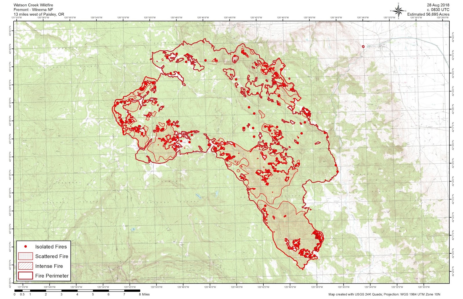 South Central Oregon Fire Management Partnership: Watson Creek Fire Map ...