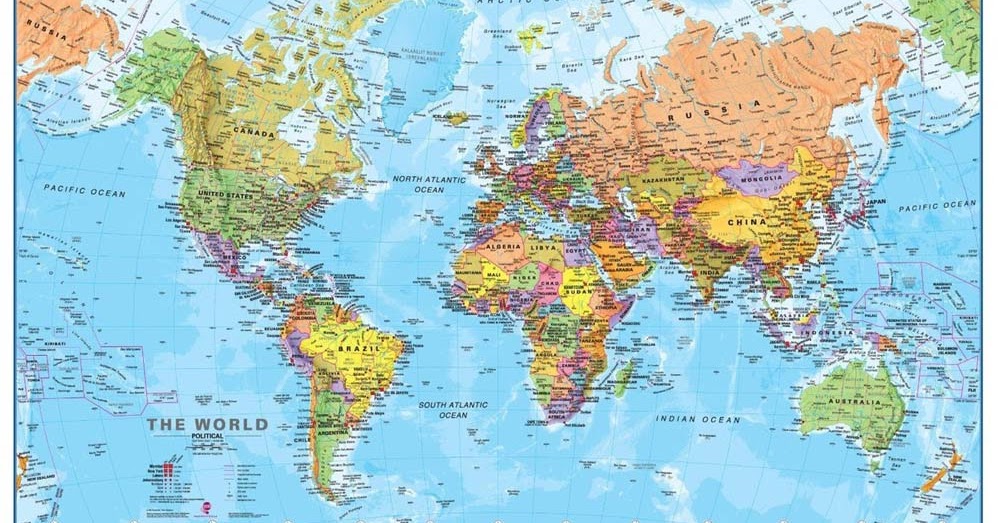 How to draw a map of the world in different countries ( 7 maps)