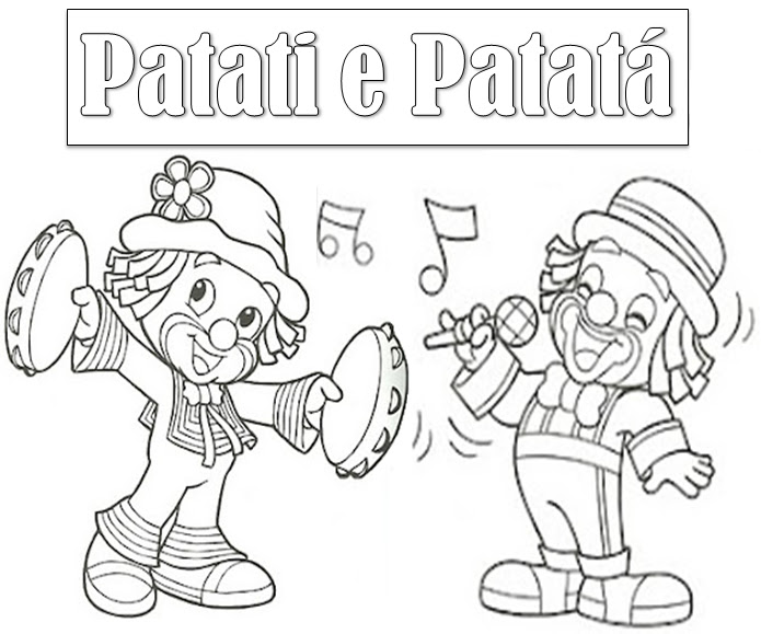 Desenhos para colorir: Patati e Patatá para Colorir