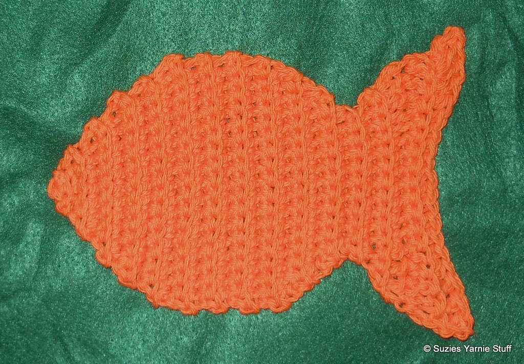 Suzies Stuff: FISH WASH CLOTH OR DISHCLOTH