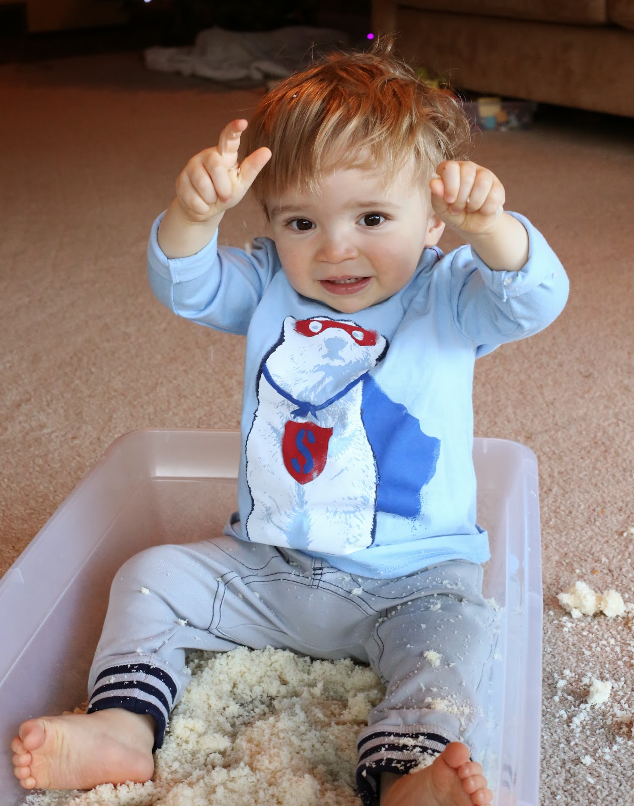 Winter Sensory Play: Edible Pretend Snow