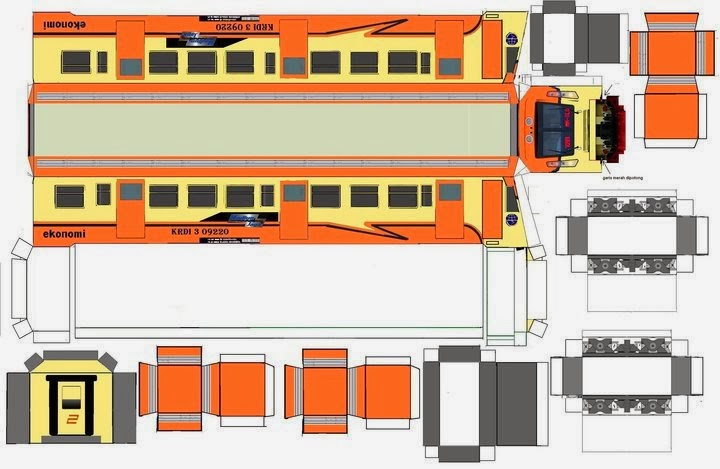 paper craft kereta api indonesia: Paper Craft kereta api indonesia