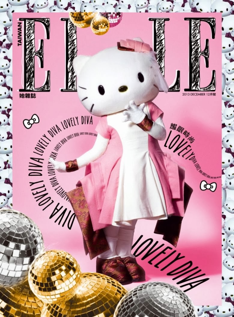 ELLE×HELLO KITTY 40周年慶 與名模王心恬 劉喆瑩 共度閃亮巨星時尚派對 HELLO KITTY造型圍巾帽 溫暖限定超值回饋 ...