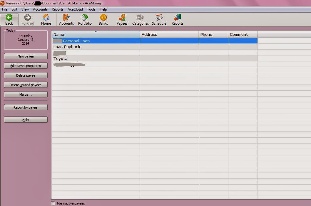AceMoney Vs BankTree - Brocade Blue
