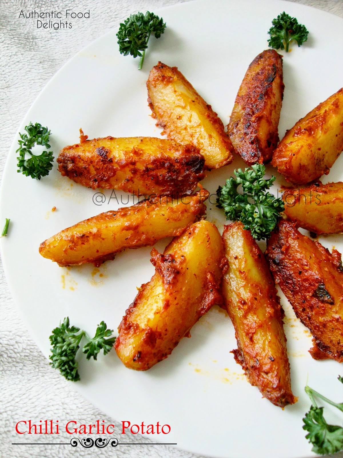 Authentic Food Delights: Chilli Garlic Potato