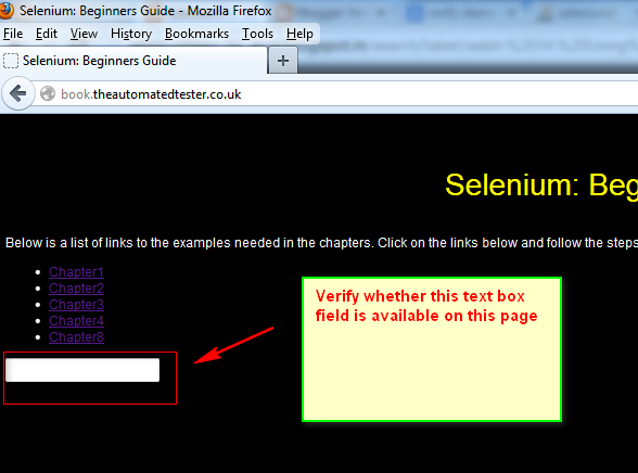 Selenium-By-Arun: 313. Using isDisplayed( ) to verify whether an ...