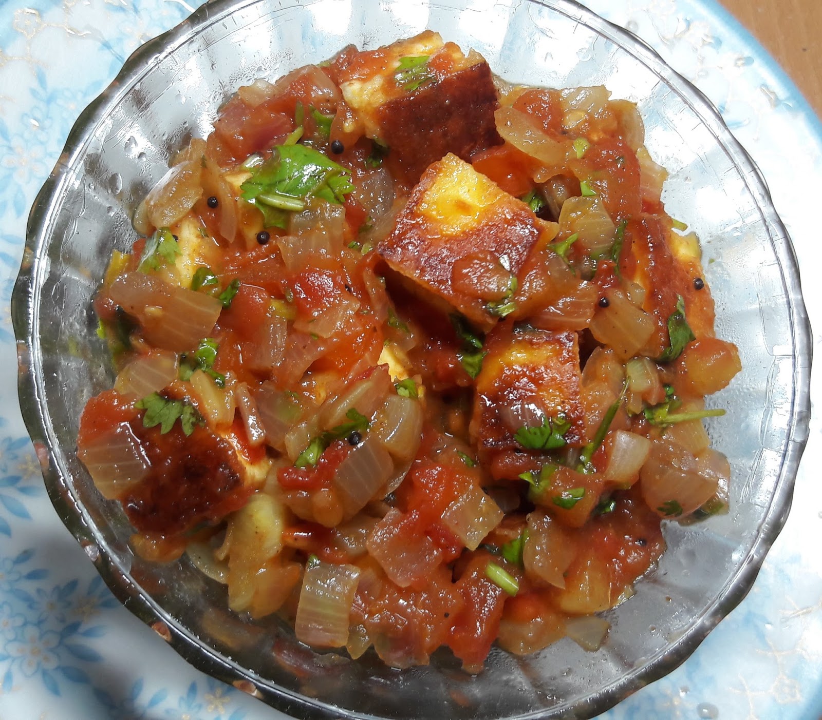 Tomato, Onion, Paneer Curry / Tomato, onion, paneer palya