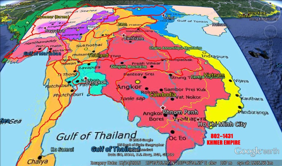 វិទ្យាសាស្រ្តយោធាកម្ពុជា: Kingdoms Around Khmer Empire