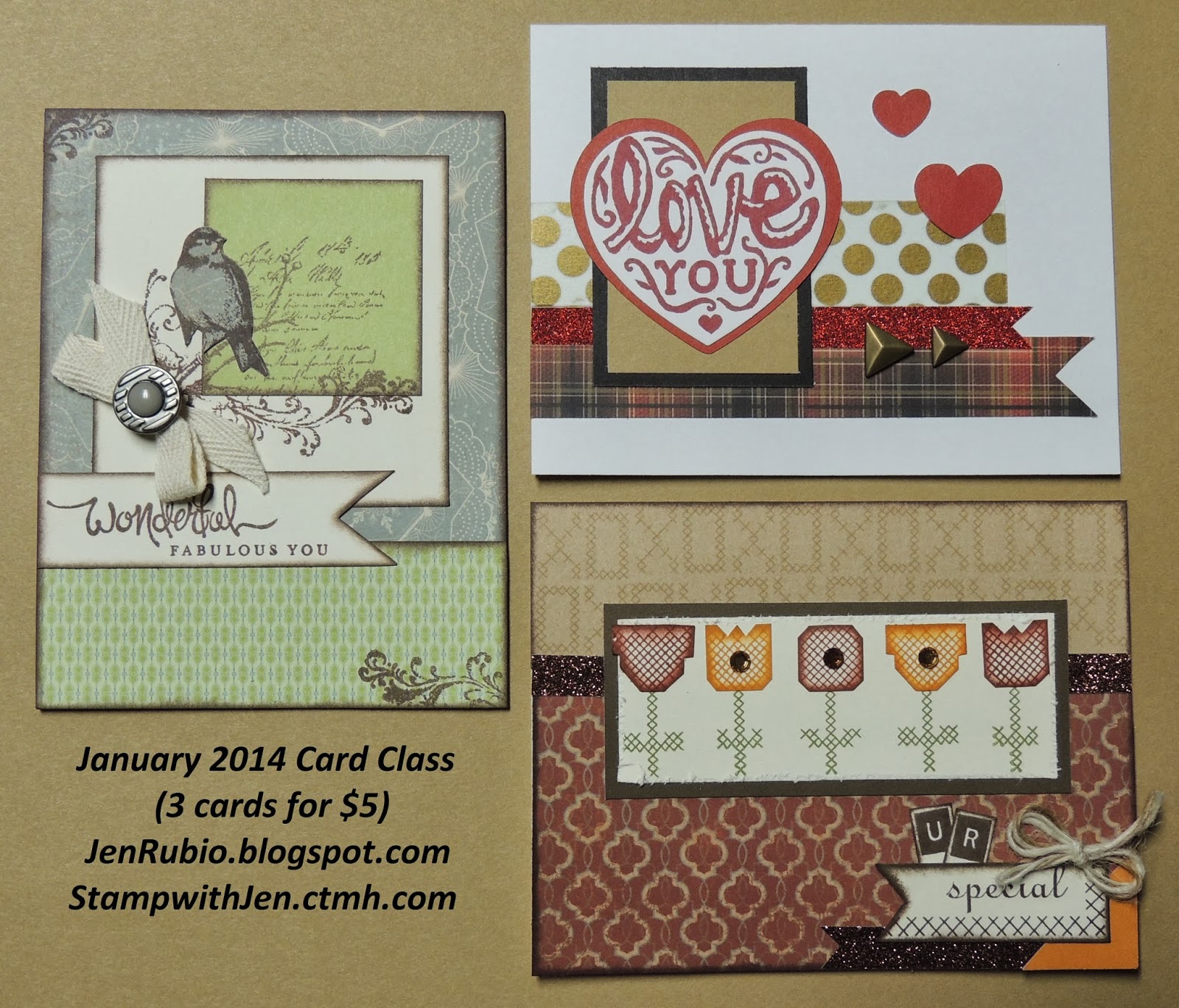 CTMH with Jen Rubio: January's Card Class rocked!