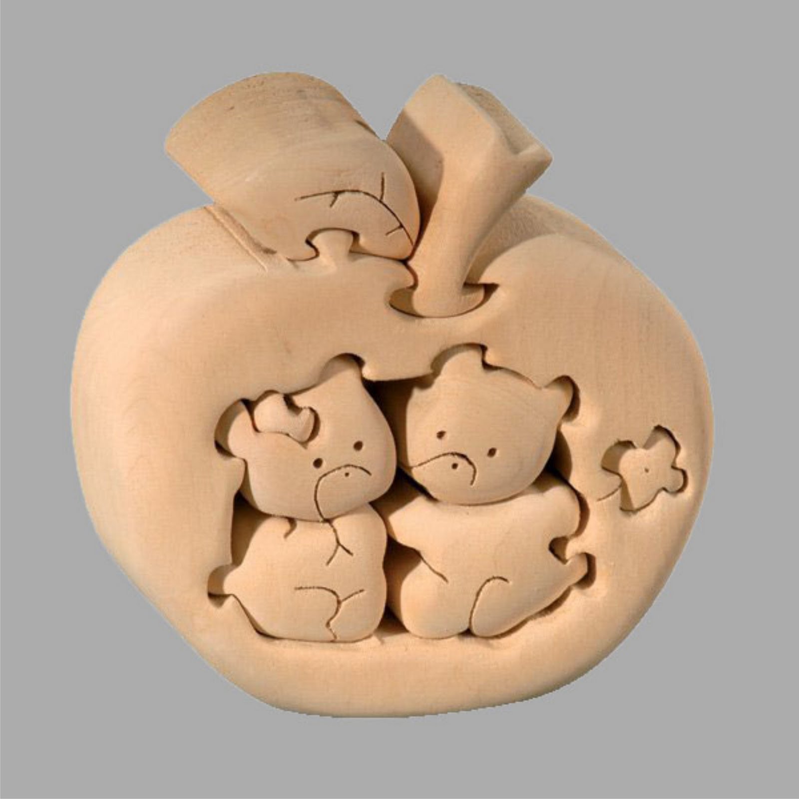 Selamat Datang dipusat Mainan Kayu: puzzle apel