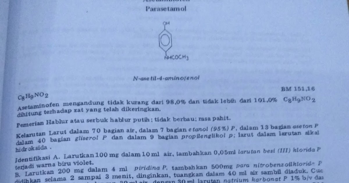 Blogdodo : Pemerian, kelarutan, penyimpanan , khasiat ACETAMINOPHENUM ...