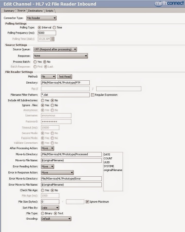 HL7 Stuff: Deleting files problem after reading with MIRTH Connect File ...