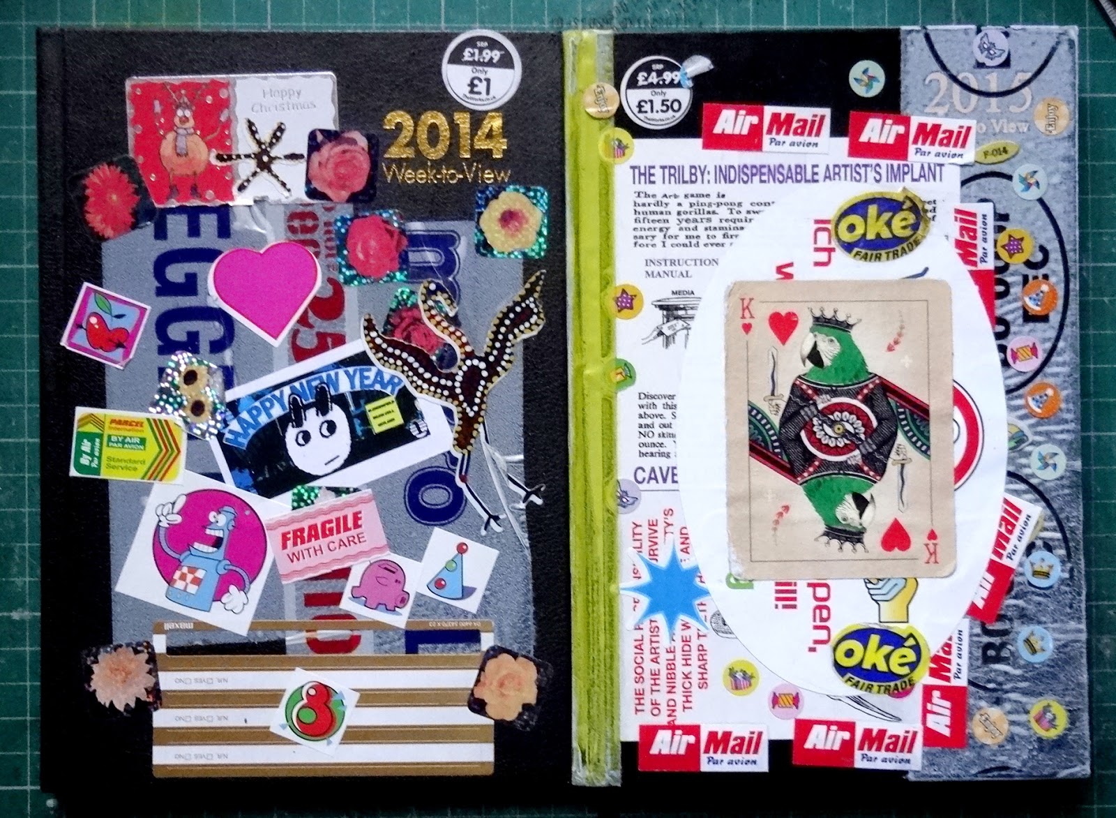 The Kollage Kit: Diary front covers.