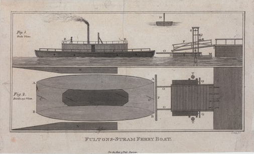 New York - History - Geschichte: Fulton Ferry