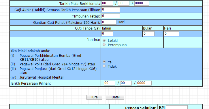 Bayaran Graduiti Pencen - Tunjangan Pencen 2022