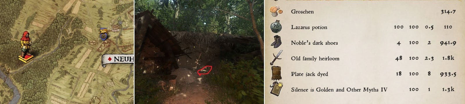 킹덤 컴 보물지도 공략 / 보물 사냥꾼 헨리의 모험 / KCD Treasure Map locations