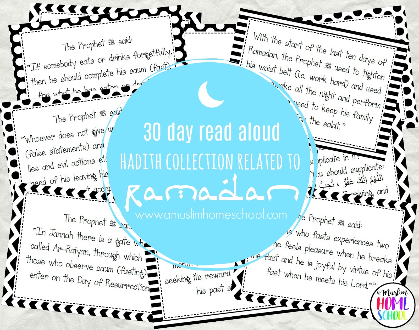 Iman's Home-School: 30 Ramadan Hadith Cards