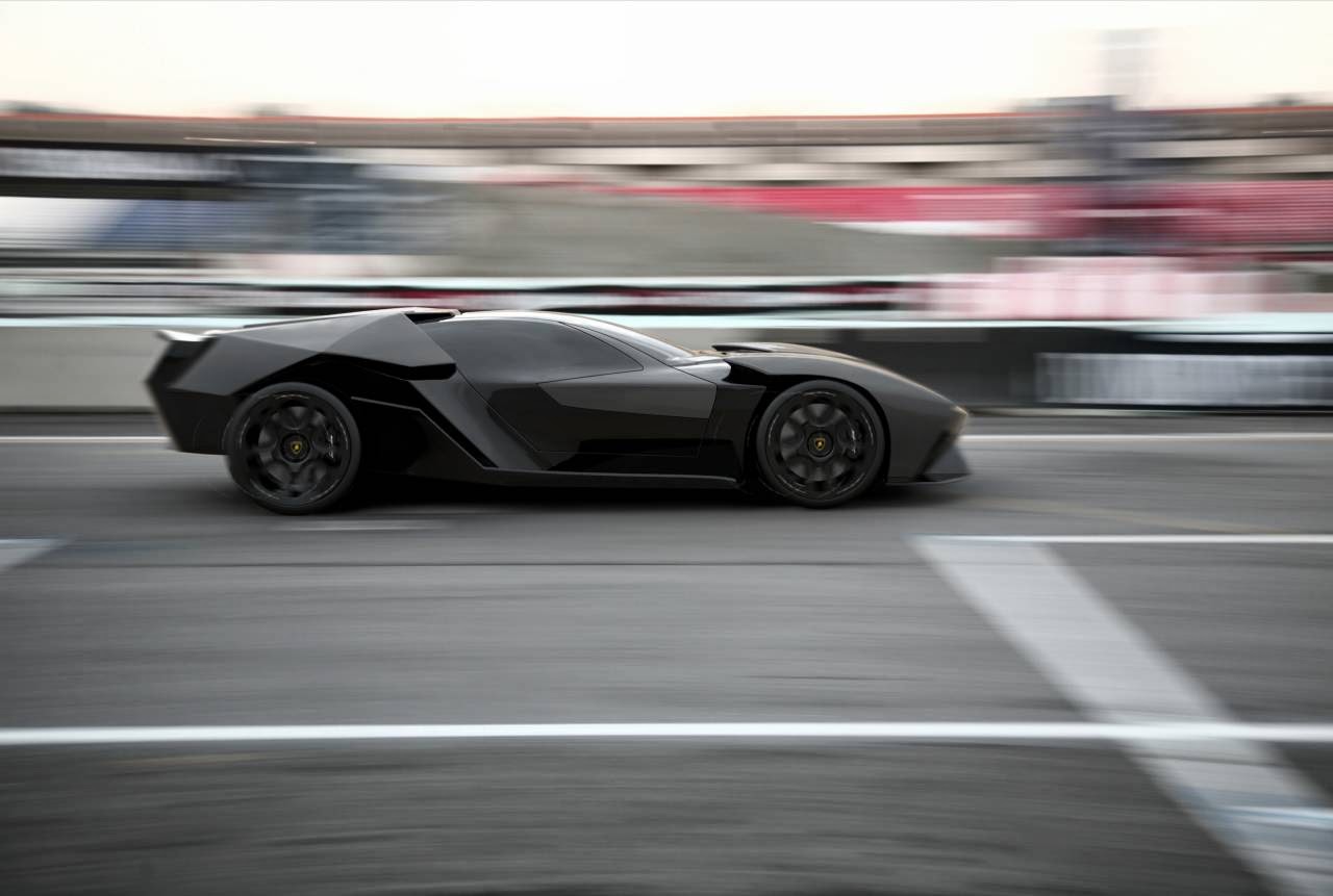 Black Lamborghini Ankonian Concept by Slavche Tanevski - Mycarzilla