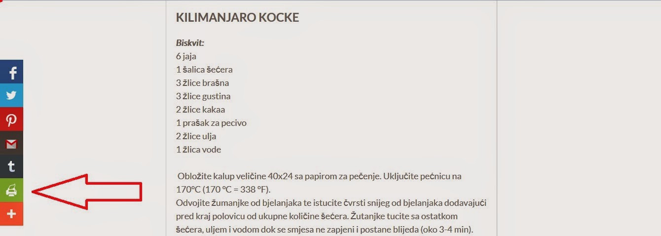 Kako isprintati/ispisati recept | CakeByDesign
