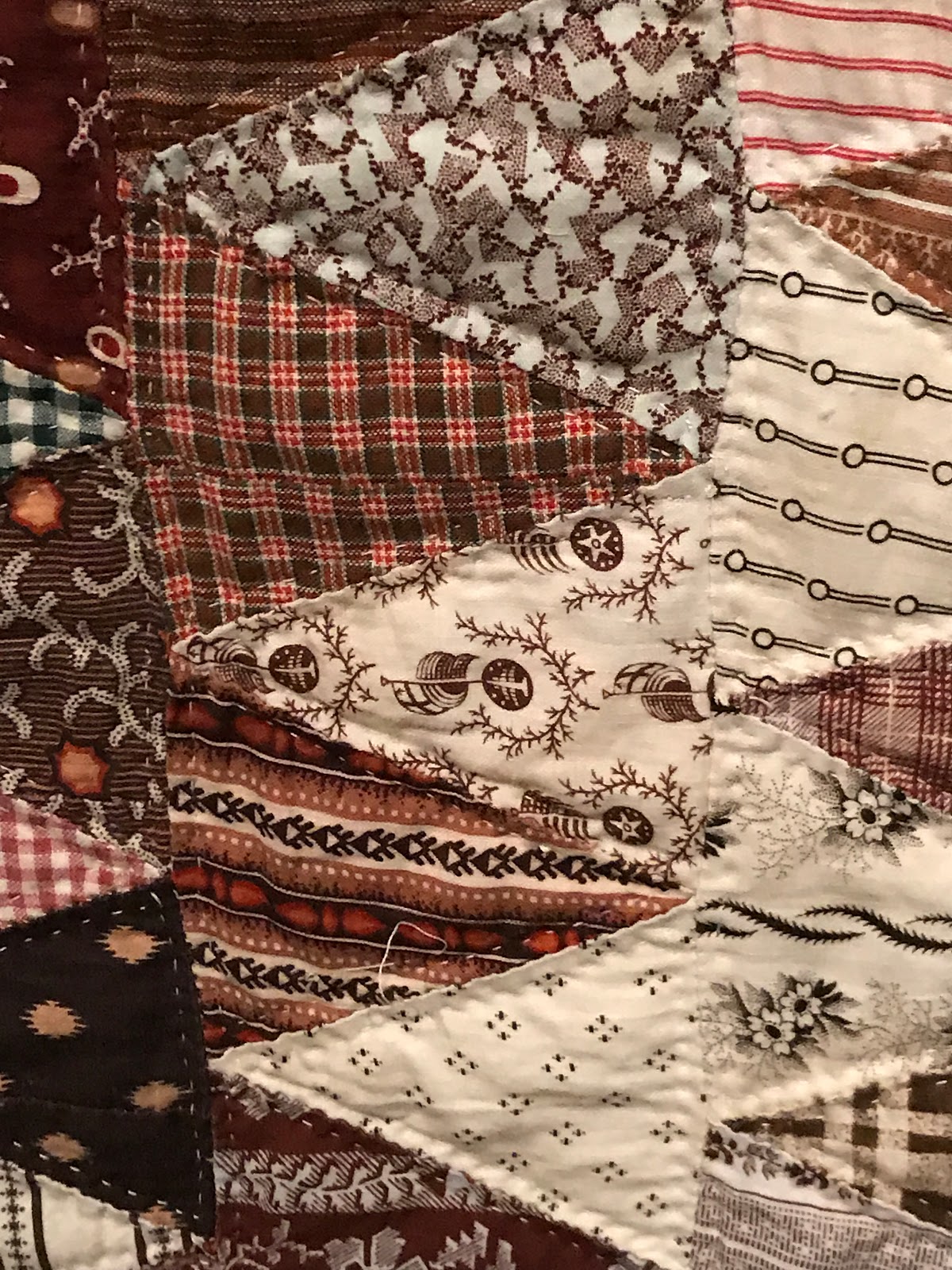 Textile Time Travels: Wonderful 1876 Centennial Zigzag Triangle Quilt ...