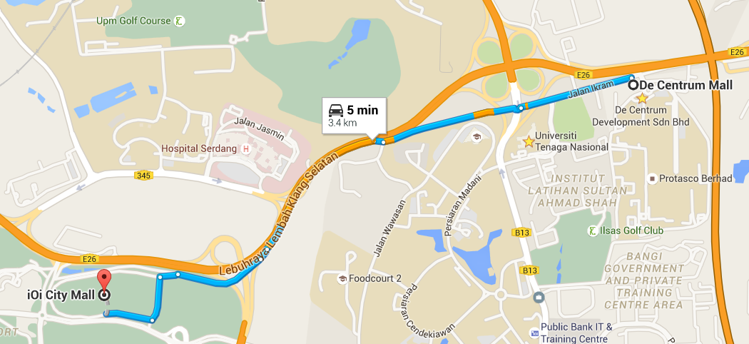 8 minutes drive to IOI City Mall ? ~ De Centrum Bangi, Kajang
