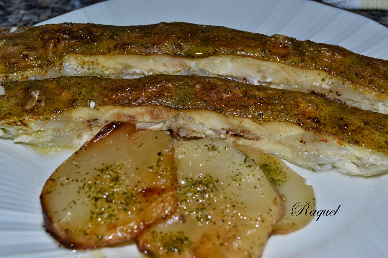 Mi Diversión en la cocina: Rodaballo con patatas al horno