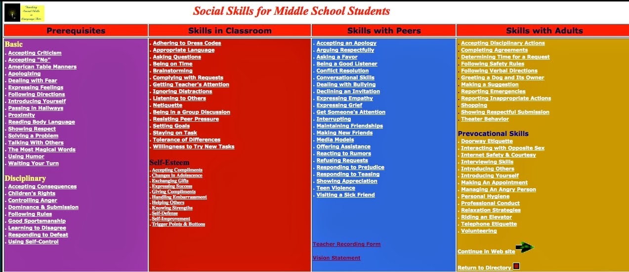 Middle School Advisory: Social Skills for Middle School Students
