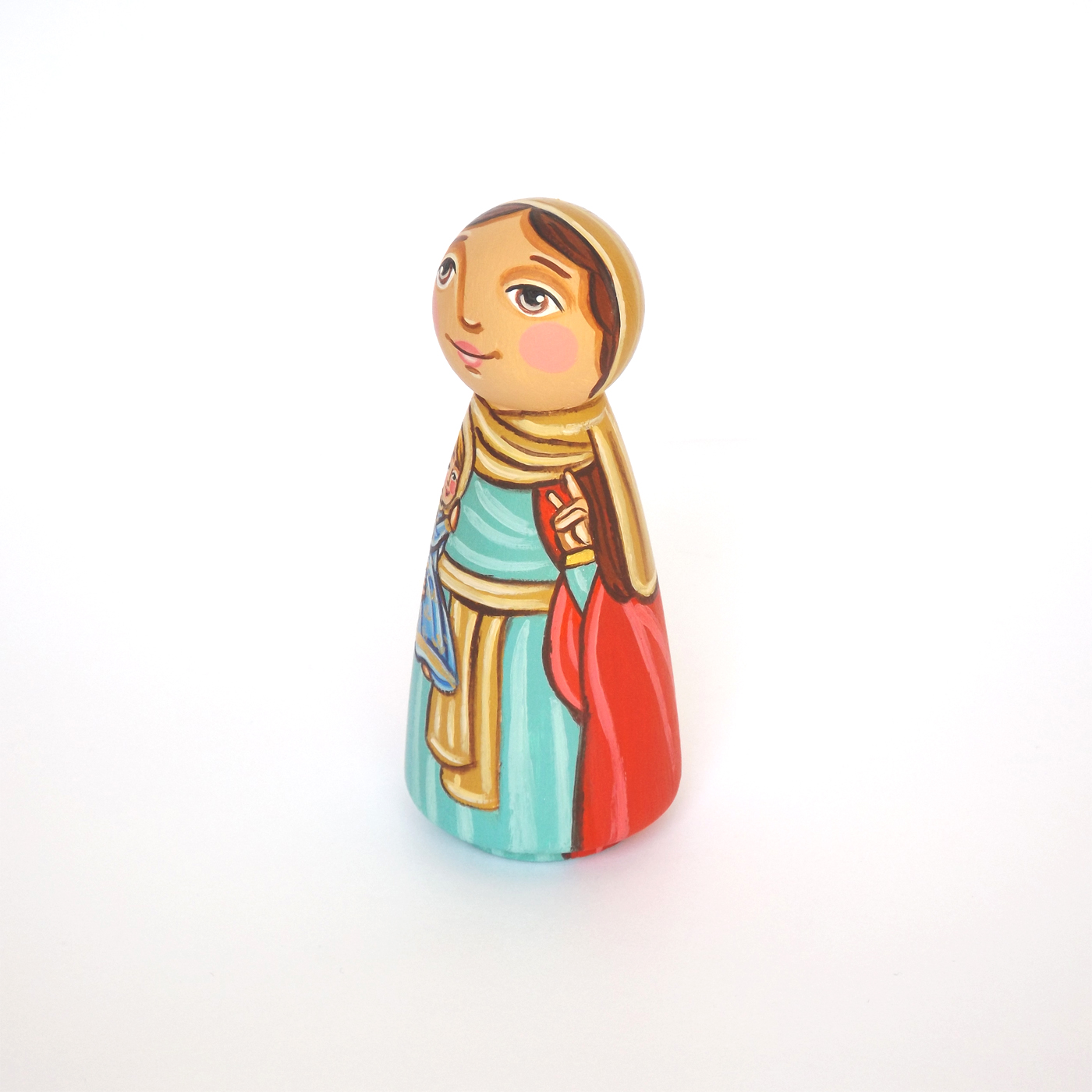 Under Angel Wings: Saint Anne - hand painted patron saint figurines ...