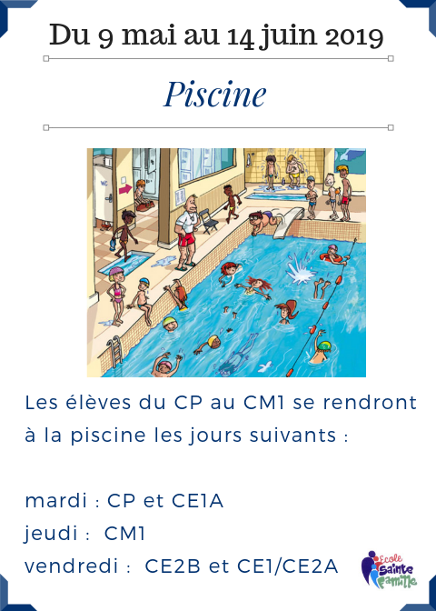 École Sainte Famille: Piscine du CP au CM1