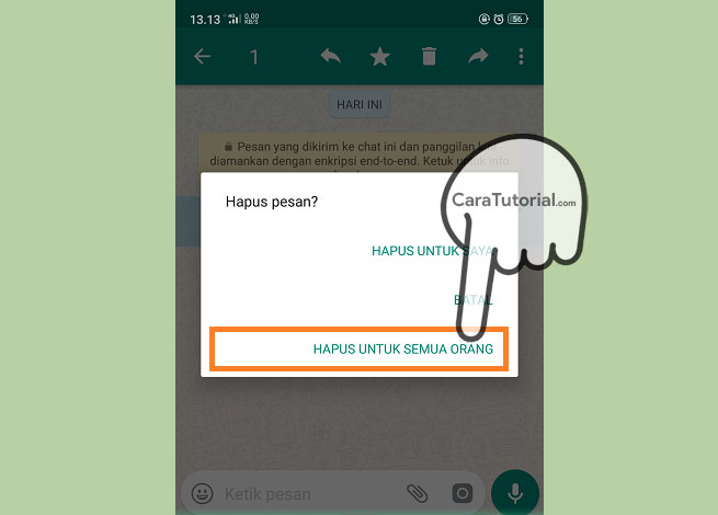 Cara Hapus Pesan WhatsApp Yang Sudah Terkirim (Salah Kirim ...