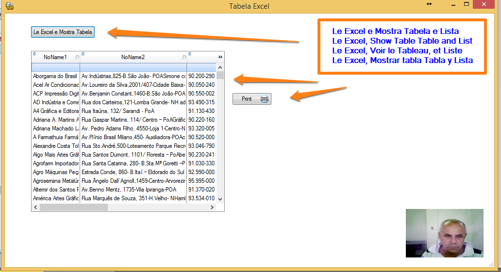 Windev21 Aulas,Estudos e Desenvolvimento: Windev - Le Excel , Monta e Mostra Tabela e Lista