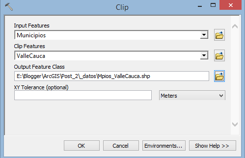 Uso de la herramienta “Clip” en ArcGIS