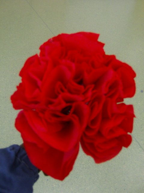 Grilinhos do Campo: Cravos com Papel Crepe