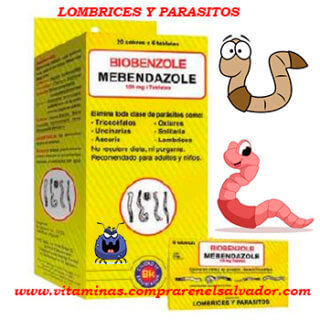 Medicina Popular En El Salvador: Desparasitante BIOBENZOLE (MEBENDAZOLE)