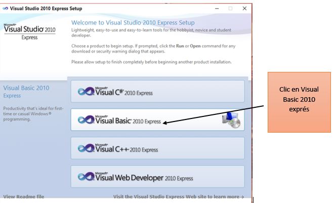 Descargar Visual basic 2010