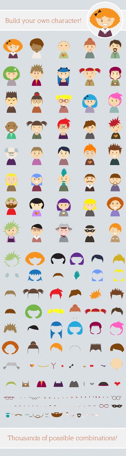 Kit de creación de avatares (Character Design Kit) | Recursos 2D