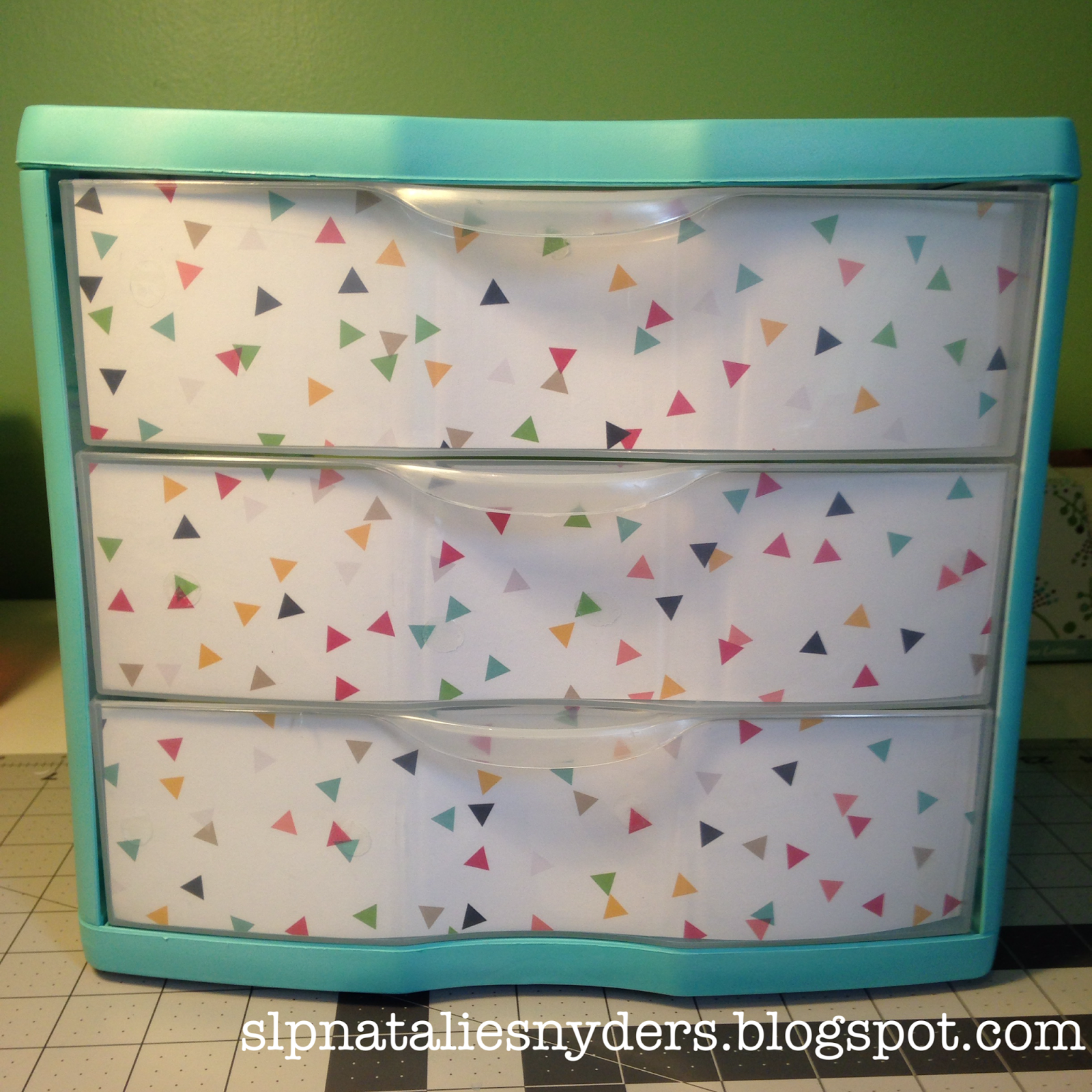 Plastic Drawer Makeover for the Classroom