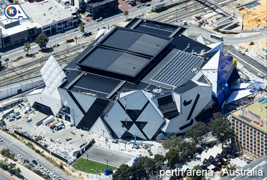 Koran Arsitektur: Perth Arena - Australia, iconic entertainment venue!