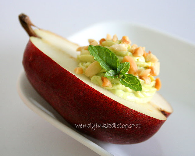 Table for 2.... or more: Devilled Pears with Pistachio Cream - Pear Week #3