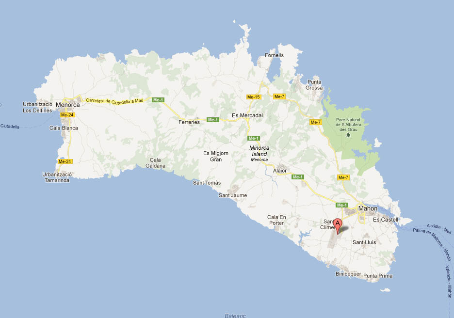Menorca Airport Map