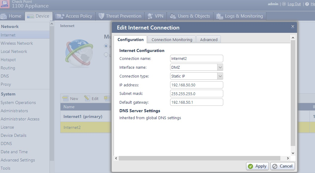 COŞKUN ŞANLI: Checkpoint 1100 Appliance