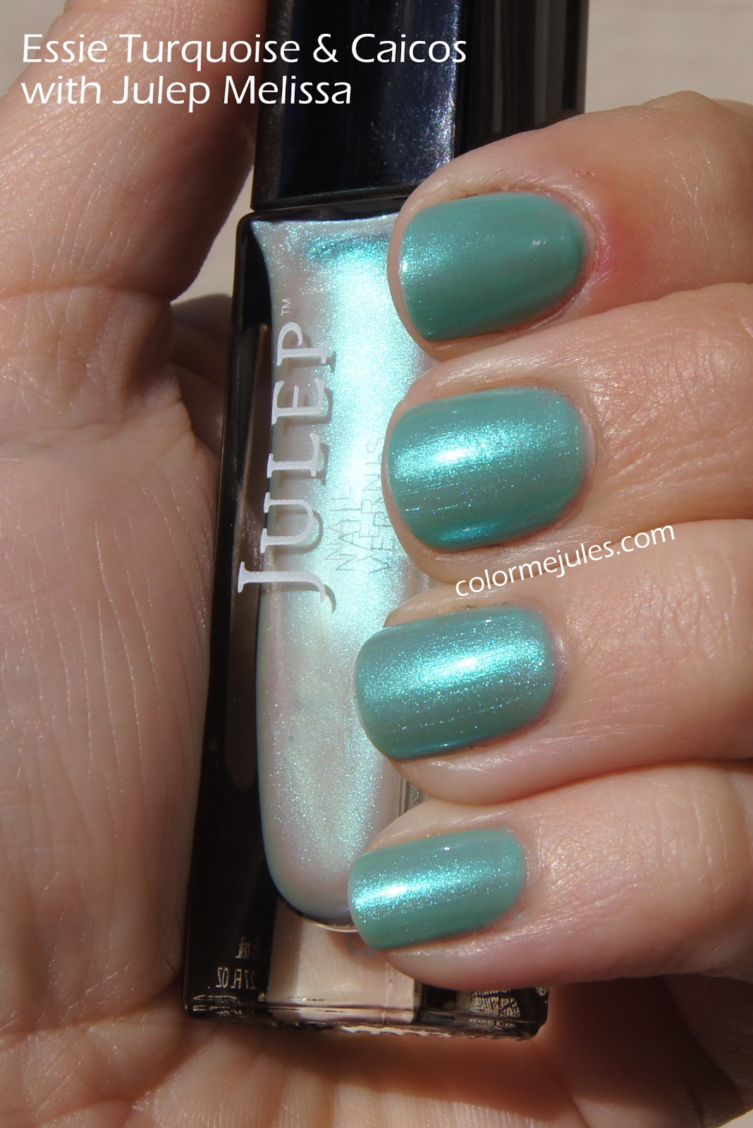 Color Me Jules: Essie Turquoise & Caicos with Julep Melissa